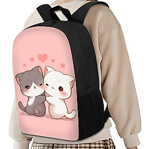 YSTARDREAM Cute Cat School Backpack for Teen Girls Kawaii Bookbag Large for School Office Lightweight Outdoor Travel Mountaineering Bag