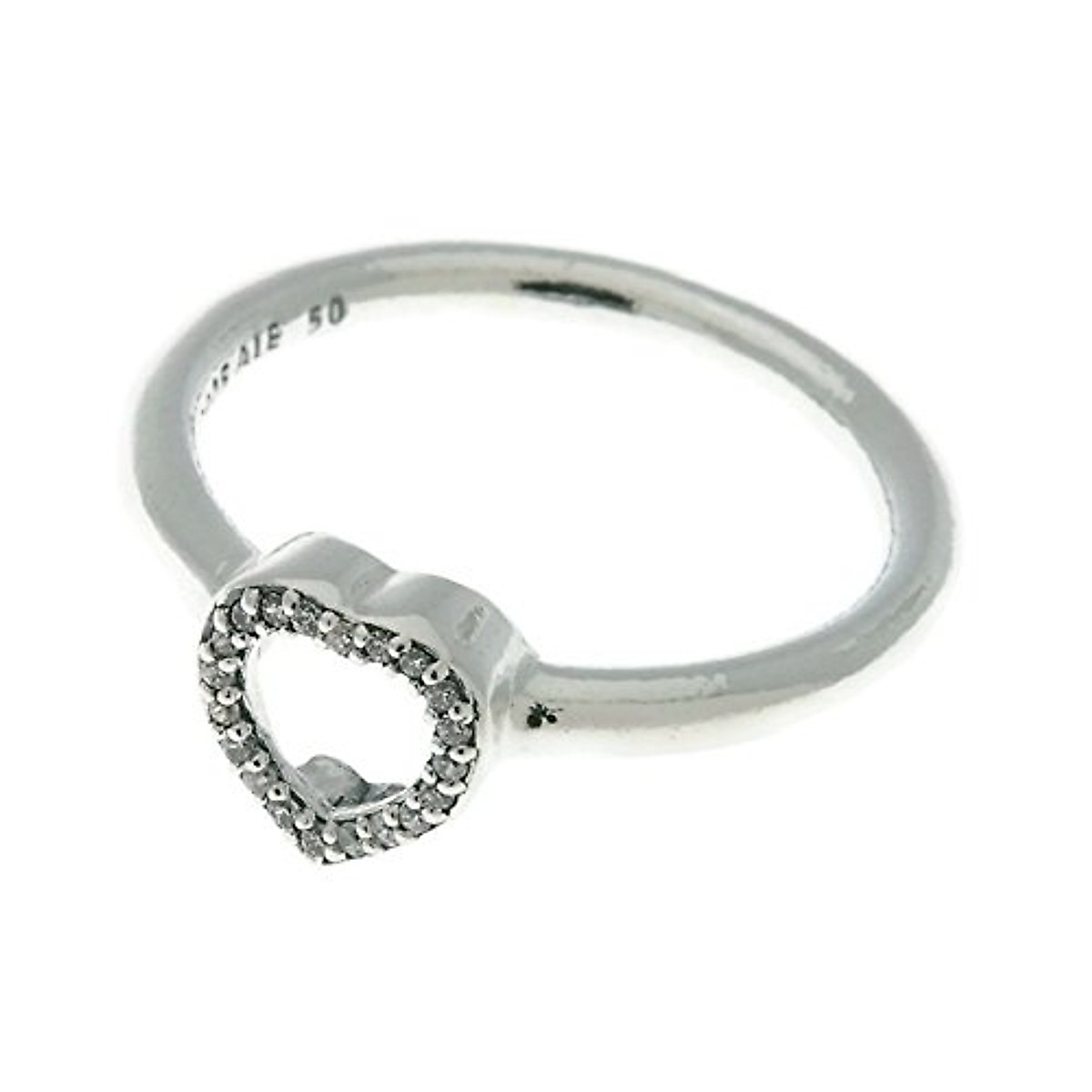Pandora Puzzle Heart Frame Ring, Clear CZ 196549CZ-60 EU 9 US