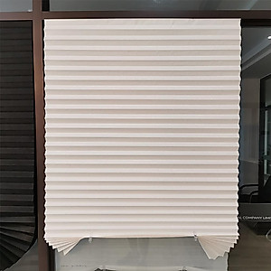 2 Pack Temporary Blinds for Window, Self Adhesive Pleated Blinds Cordless No Drill Fabric Blinds Room Darkening Shades Blackout Shades for Bathroom Kitchen Office 23.6 * 59Inch(W*H)