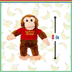 KIDS PREFERRED Curious George Monkey Plush - Classic 8" Stuffed Animal, (91720)