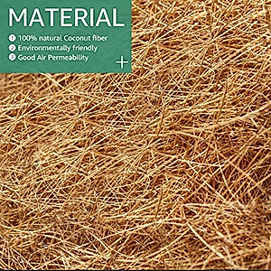 COSYLAND 2PCS 14 inch Coco Liners for Hanging Basket Coconut Fiber Planter Inserts Replacement Liner for Garden Flower Pot