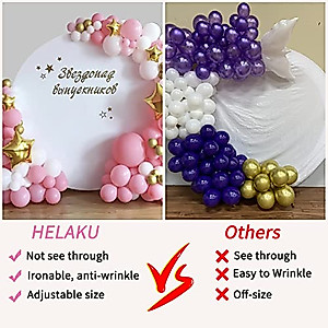 HELAKU White Round Backdrop Cover - 7.2x7.2ft White Circle Backdrop with 2 Backdrop Clips Round Backdrop Background Cover for Birthday Party Baby Shower Wedding Decorations