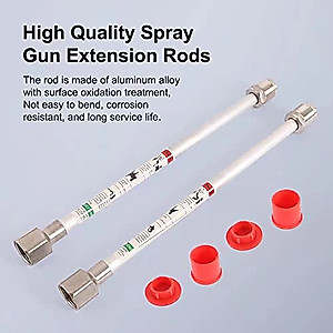 Extension Rod for Sprayer Airless Nozzle Extension Spray Gun Paint 2Pcs x 30CM (11.8Inch)