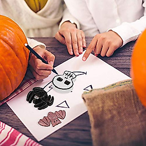 KIMOBER 30pcs Halloween Foam Decoration Kit,White Polystyrene Strofoam Hanging Ornament Set for Halloween Party Favors