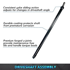Bode-man 68 1/4" Rear Prop Shaft Drive Shaft Assembly For 4WD 2001-2003 Chevy Silverado 1500 1500HD 2500 2500HD 3500