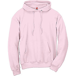 Hanes mens Pullover Ecosmart Hooded Sweatshirt Hoody, Pale Pink, Large US