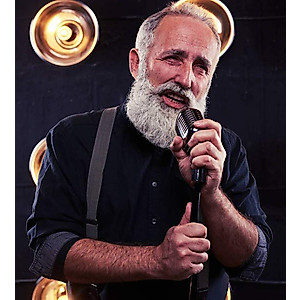 Moulen Men's Y-Back 1.4 Inches Wide Button End Elastic Adjustable Suspenders, Black