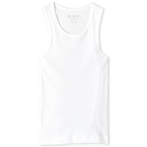 The Children's Place Boys Sleeveless Tank Top Undershirt, White -6 Pack, Small US