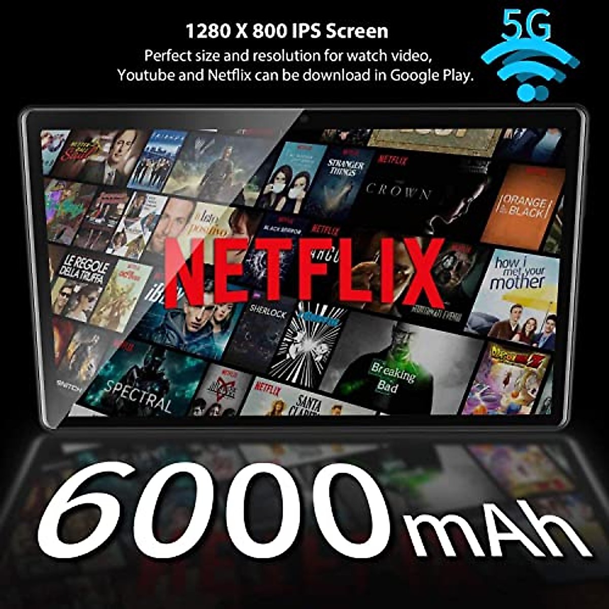 AOYODKG Tablet 2 in 1 with Keyboard, Tablet 10.1 inch Android 11, 4GB+64GB(128GB Expand), SIM 5G, Quad-Core, IPS HD Display, Dual Camera, WiFi, Bluetooth, GMS Certified Tablet PC, AYO-M40(Red)