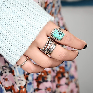 Sterling Silver Ring for Women Statement Wide Band Boho Engraved