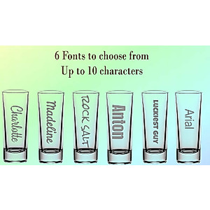 Alankathy Mugs 2 oz Tall Shot Glass Personalized customized Name