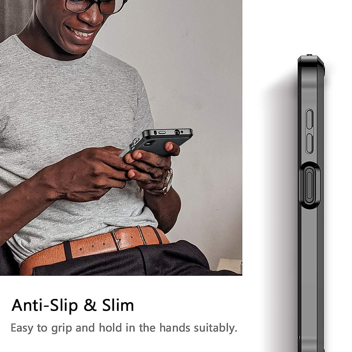 CASEVASN Samsung Galaxy Xcover Pro Case, [Shock-Absorption] Air Hybrid Defender Shockproof Anti-Drop Crystal TPU Bumper + [Clear] Hard Back Protective Case for Galaxy Xcover Pro -Black