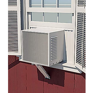 LuckIn Window Air Conditioner Support Bracket, Universal for 5,000-12,000 BTU AC Units, Up to 85lbs, Adjustable Extender Leg & Megnetic Spirit Level