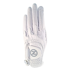 Zero Friction Ladies Cabretta Elite Golf Glove, Left Hand, White, One Size