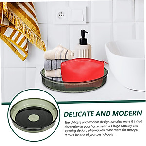 Zerodeko rotatable Tray Organizer Round Cosmetic Storage Tray Turntable Rack Bathroom Storage Tray Kitchen Lazy Susans Fridge Round Stand Spice Rack to Rotate Household Storage Rack The pet