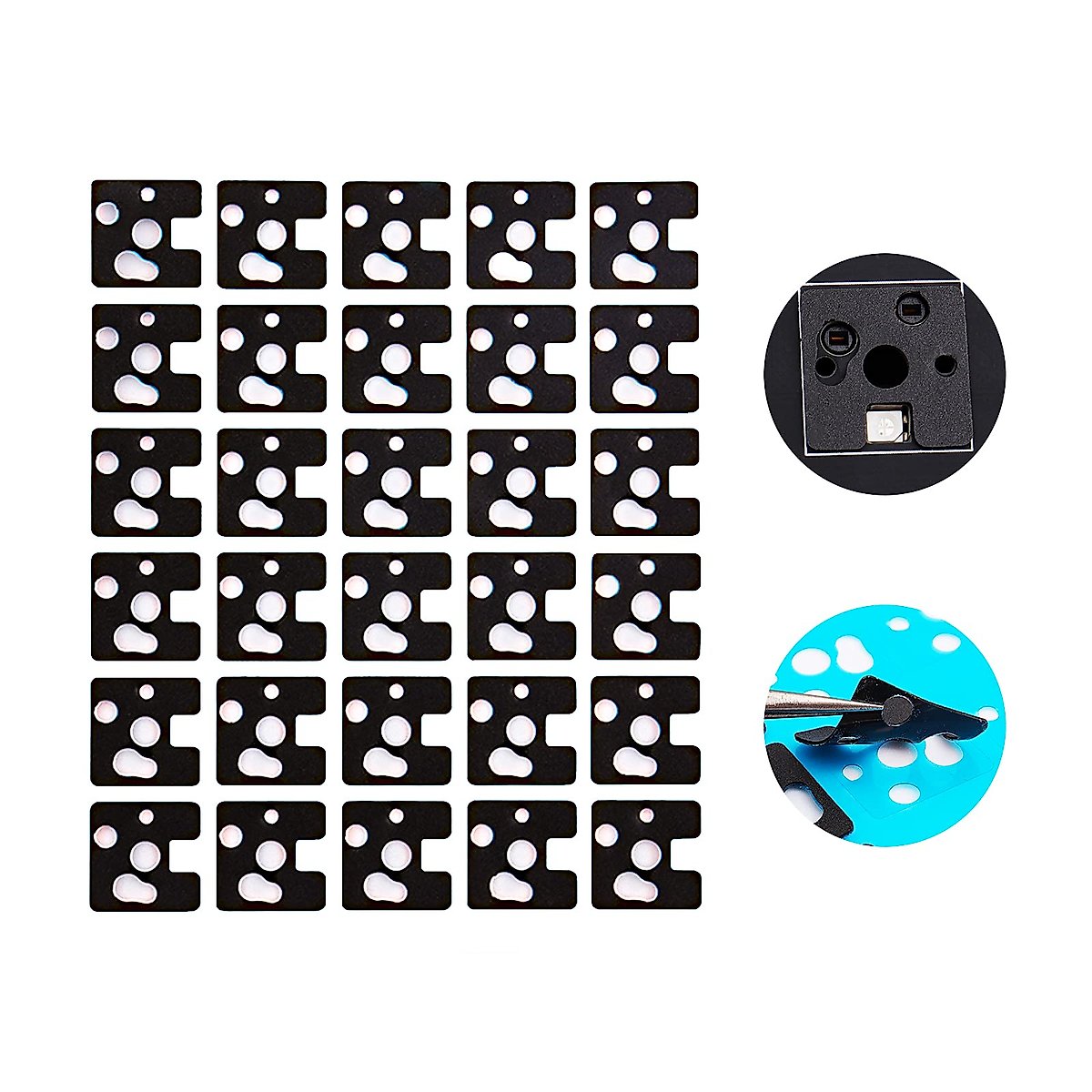 Terukir Wunzkii Mechanical Keyboard Switch Pads 120 Pcs Hot-Swappable Keyboard Switches Muffler Pad Anti-Static Eva Material for Mechanical Keyboard