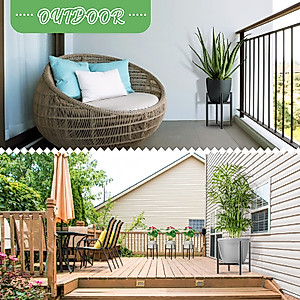 DTICON Adjustable Metal Plant Stand, Black Plant Stands Fit 8 to 12 Inches Pots, Mid Century Modern Corner Plant Stand, Heavy Duty Large Flower Single Tall Plants Holder for Indoor and Outdoor