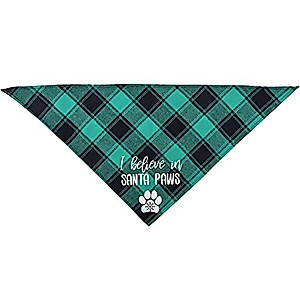 Christmas Dog Plaid Bandana Triangle Bib Set Scarf Accessories Holiday for Pet Dogs Cats
