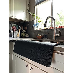 Black Kitchen sink edge guard/Kitchen granite protector/protects from chipping/copyright 2017/TM/Patent approved (17 in. width x 23 in. length)