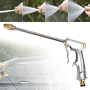High Pressure Power Washer Wand,Household All-Metal Pacifier-Type Extension Rod Car Wash Aluminum Alloy Plating High-Pressure Water Tool Wand Lance for Cleaning Sidewalks Gutter Car Pet Window Glass