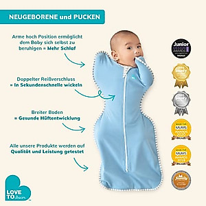 Love to Dream Swaddle UP, Baby Sleep Sack, Self-Soothing Swaddles for Newborns, Improves Sleep, Snug Fit Helps Calm Startle Reflex, New Born Essentials for Baby, 1.0 TOG, 5-8.5 lbs, Gray
