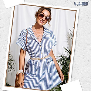 WERFORU Women Skinny Belt for Dresses Retro Stretch Ladies Waist Belt Plus Size Set of 4 (Fits Waist 22"-29, o-beige+black+white+brown)