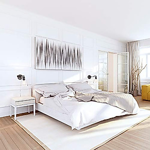 Globe Electric 65311 1-Light Plug-in or Hardwire Industrial Wall Sconce, Dark Bronze Finish, On/Off Rotary Switch, 6ft Clear Cord, Clear Glass Shade, Wall Lights for Bedroom Plug in, Kitchen Sconces