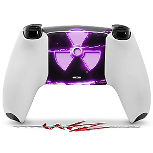 WraptorSkinz Skin Wrap compatible with Sony PS5 DualSense Controller Radioactive Purple (CONTROLLER NOT INCLUDED)