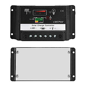 GLOGLOW 30A Solar Charge Controller, 12V/24V Solar Panel Battery Intelligent Regulator Portable Safety Charging Controller with USB Port Display