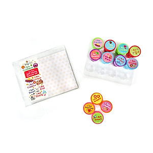 TINYMILLS 12 Pcs Positive Affirmation Stamp Kit for Kids - Positive Mindfulness Self Inking Stamps Gift Party Favors