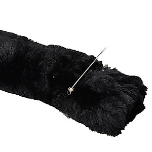 E-TING Cat Monkey Cosplay Tail Long Fur Neko Anime Cosplay Lady Girls Party Costume(Black)