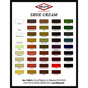 Kelly's Burgundy Shoe Polish 1.5 oz - Professional Leather Shoe Cream