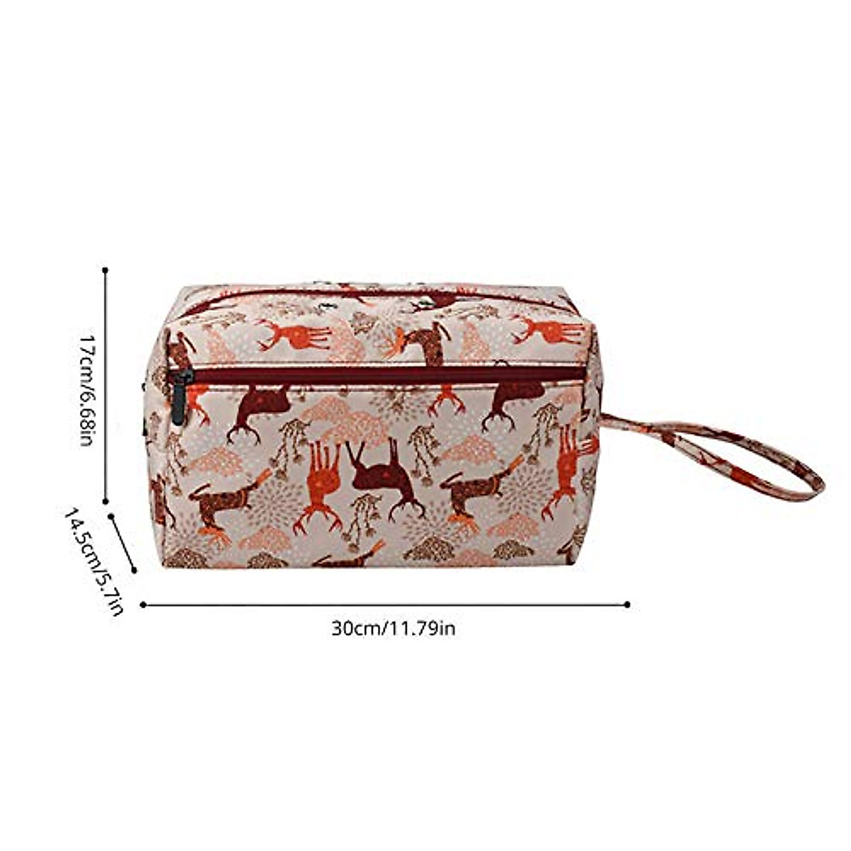 Katech Empty Yarn Bag Portable Knitting Bags Crochet Sewing Accessories Storage Organizer Travel Knitting Tote Bag Wrist Pouch for Holding Yarn Balls, Crochet Hooks and Short Knitting Needles (Brown)