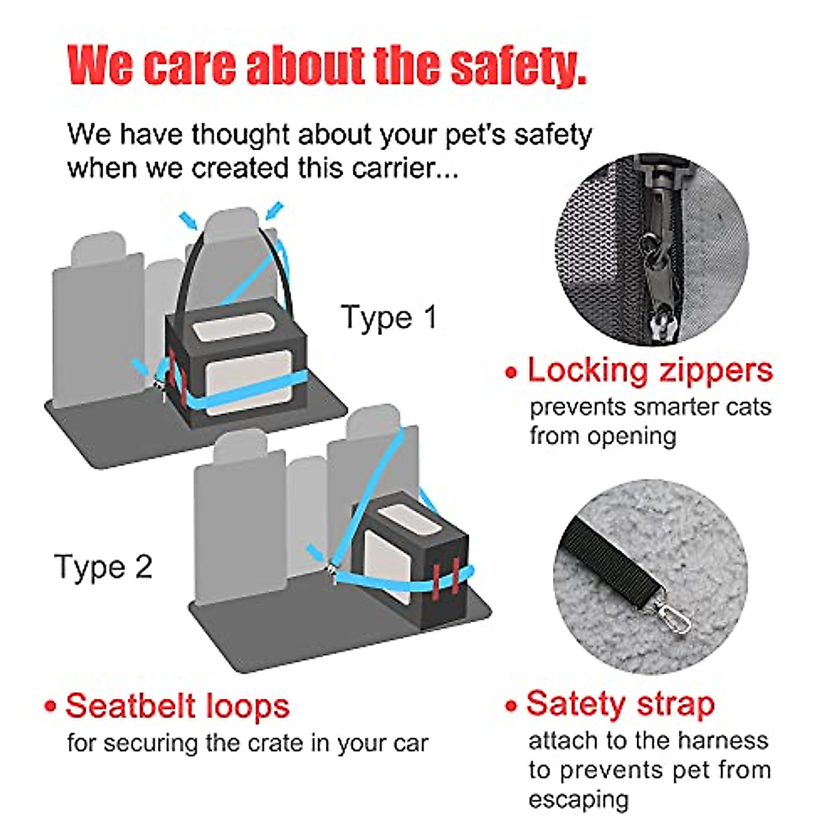 Prutapet Large Cat Carrier 24"x16.5"x16.5" Soft-Sided Portable Pet Crate for Car Traveling with Collapsible Litter Box and Bowl