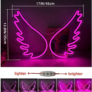 Neon Light Sign LED Night Lights USB Operated Decorative Marquee Sign Bar Pub Store Club Garage Home Party Decor (pink)