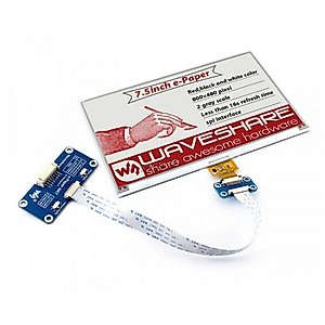 XYGStudy for Raspberry Pi 3-Color 7.5inch E-Ink e-Paper Display HAT Resolution 800×480 Screen SPI Interface Compatible with Raspberry Pi 4B/3B/2B/Zero/Zero W WH Jetson Nano