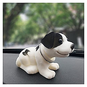 WJCCBJQXW Car Dashboard Toys Rocking Head Dog Car Ornaments Nodding Dog Doll Shaking Head Puppy Auto Bobblehead Dog Car Accessories (Color : Orange)