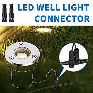EAGLOD Low Voltage Landscape Lights with Connectors 1W LED Well Lights,12V-24V In-Ground Lights IP67 Waterproof 3000K Soft Warm White 100 Lumen for Landscape Up Lighting Garden Plant,Driveway(12Pack)