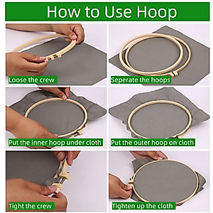 DIY Punch Needle Kits for Beginners Cute Cartoon Highland Cow with Daisy Flower with Hoop Embroidery Punch Needle Starter Craft Set Easy for Adults and Children Festival Gift and Decoration 20x20cm-1