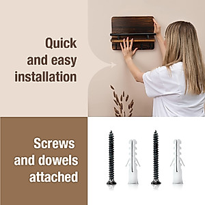 Decorative Key Hanging Rack with 5 Sturdy Hooks – Easy Install Key and Mail Holder for Wall Mount – Beautiful Farmhouse Entryway Shelf Organizes All Your Keys and Mails