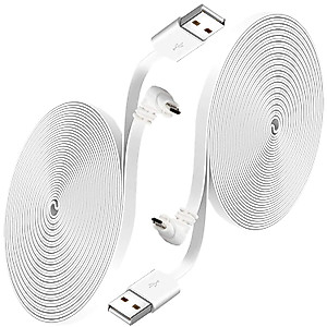 FARSAIL 2-Pack 10Feet/3m Power Cable and Charger Adapter for Arlo Pro & Pro 2 and Arlo Go, Weatherproof Outdoor Indoor, Solved The Need to Constantly Charge Batteries