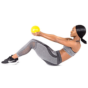 ProsourceFit Weighted Toning Exercise Balls for Pilates, Yoga, Strength Training and Physical Therapy, 2 lb to 8 lb, Color Coded