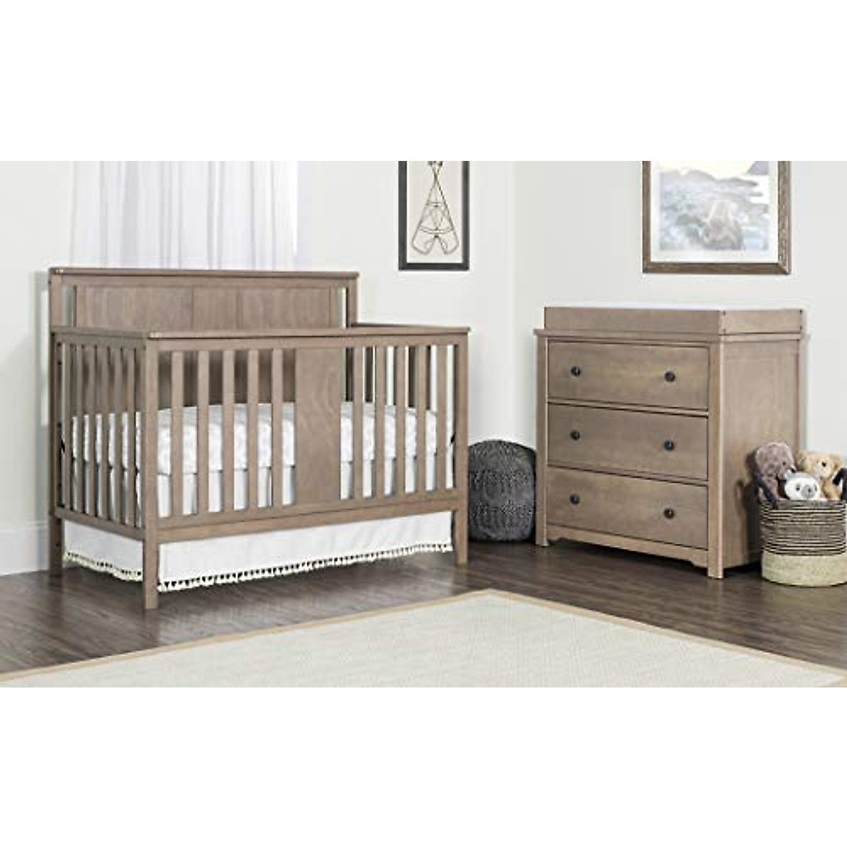 Child Craft Quincy 4-in-1 Convertible Crib, Dusty Heather Brown