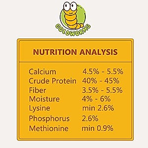 GOLDWORMS 2LBS Superior to Dried Mealworms for Chickens - Non-GMO Dried Black Soldier Fly Larvae - 85X More Calcium Than Meal Worms - BSF Larvae Treats for Wild Birds, Hens, Ducks, Reptiles