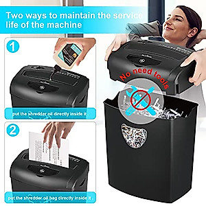 Woolsche Shredder Oil :Pack of 2 Paper Shredder Oil 240ML and 24 Pcs Shredder Lubricant Sheets,Shredder Bags,High Viscosity, Special Formula Lubricating Shredder Oil for Commercial Paper Shredder