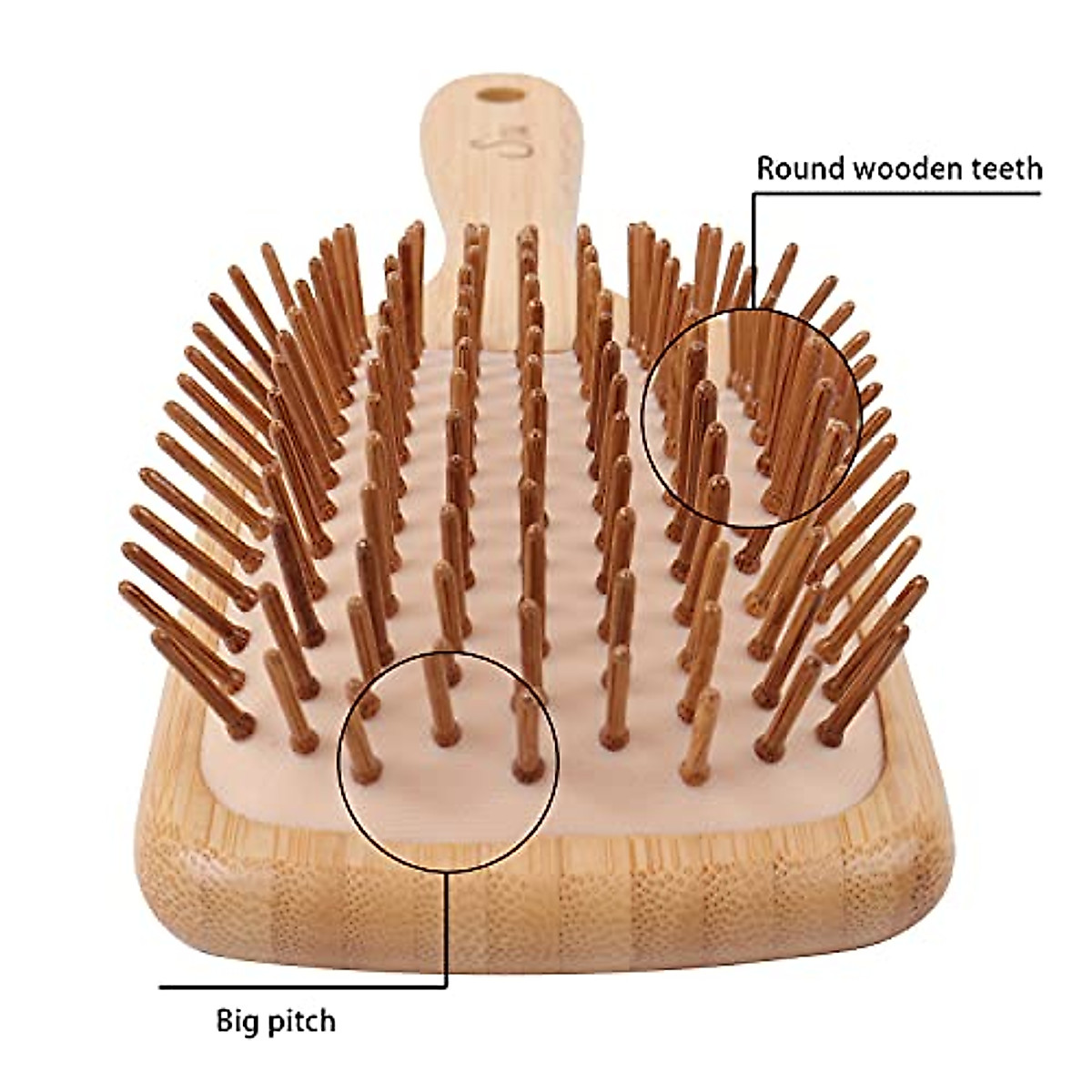SIU Bamboo Paddle Hair Brush Detangling Hairbrush for Women, Men and Kids, Suitable for All Hair Styles - Large