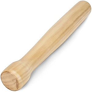 8” Wooden Cocktail Muddler - Wood Bar Supplies & Accessories for Herb & Fruit Mixing, Drinks, Restaurants, Home Kitchens, Shaker Sets & Cocktail Kits