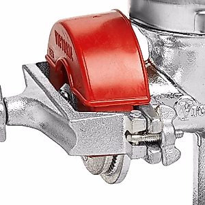 Victoria Manual Low Hopper Grain Grinder, silver, red