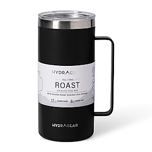 Hydragear Roast Double-Wall Insulated Stainless Steel Mug - 25 Oz - Black Powder Coat