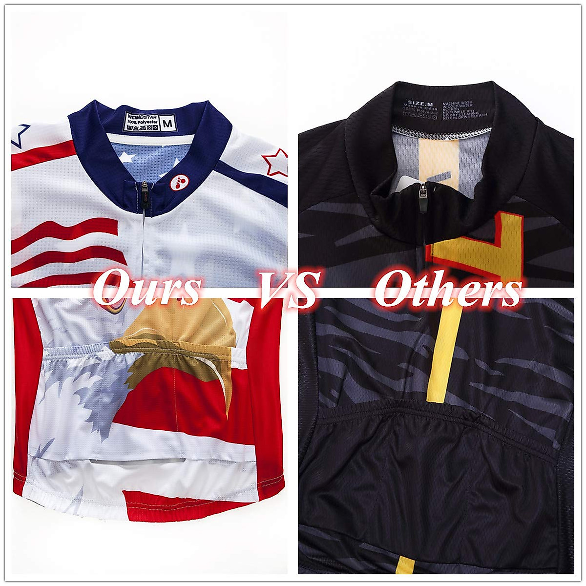 USA Cycling Jerseys Men, USA Flags Bicycle Shirts Summer Riding Tops Quick Dry Bicycle Jersey S-3XL